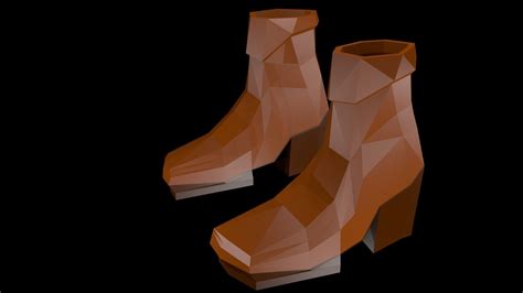 low poly women boots 3d asset cgtrader
