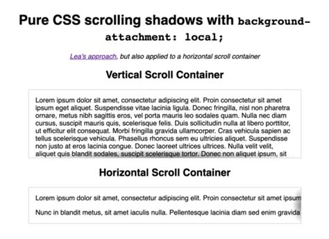 pure css scroll shadows vertical horizontal