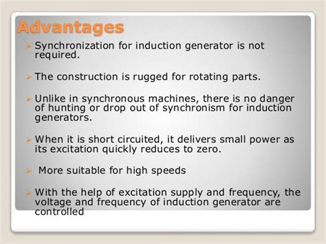 Induction Generator And Synchronous Induction Motor