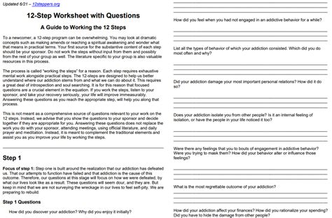 Printable 12 Steps Of Alcoholics Anonymous Free Pdf Download