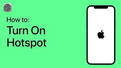 How To Turn On Hotspot On Your Iphone Youtube