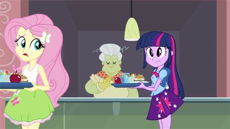 image fluttershy walking to a lunch table eg png my