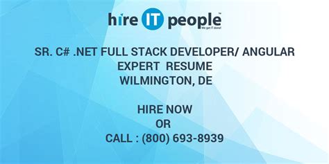 sr c full stack developer angular expert resume wilmington de