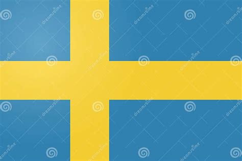 Original And Simple Sweden Flag Isolated Vector In Official Colors And