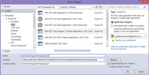 creating asp core angular2 shopping cart using web