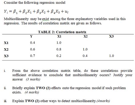 solved consider the following regression model y b