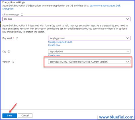 azure portal enable azure disk encryption ade to os and data disks