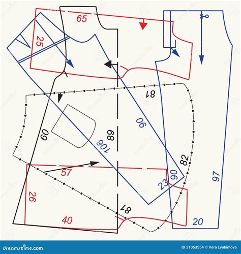 Sewing Pattern Seamless Texture Vector Illustration Cartoondealer