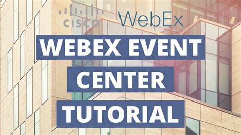 cisco webex event center tutorial as a host panelist