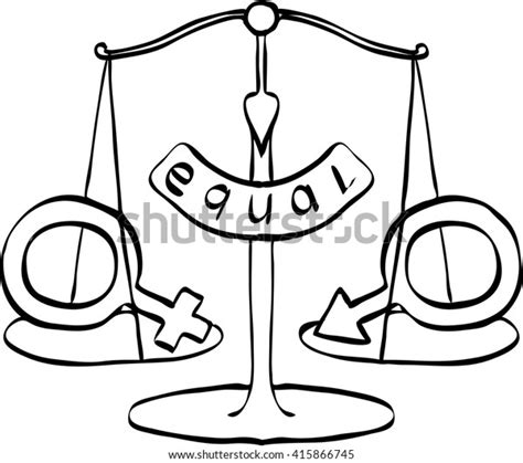 Gender Equality Concept Sex Equality Vector Vector De Stock Libre De