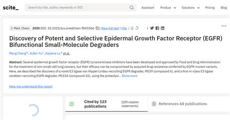Discovery Of Potent And Selective Epidermal Growth Factor Receptor