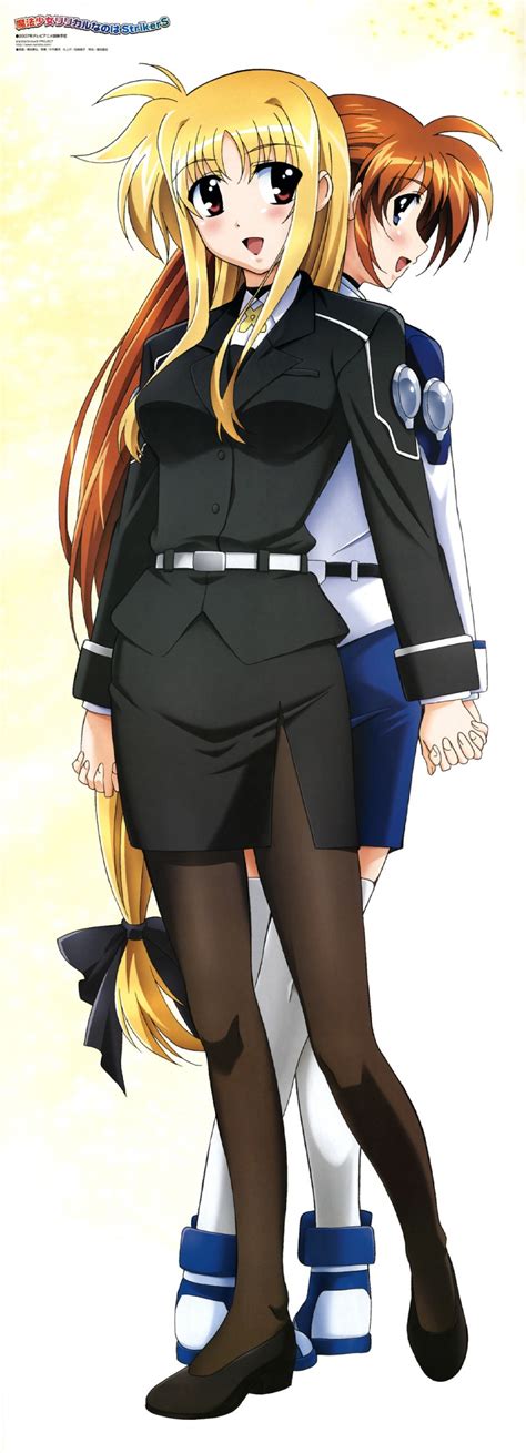 Fate Testarossa And Takamachi Nanoha Lyrical Nanoha And 1 More Drawn