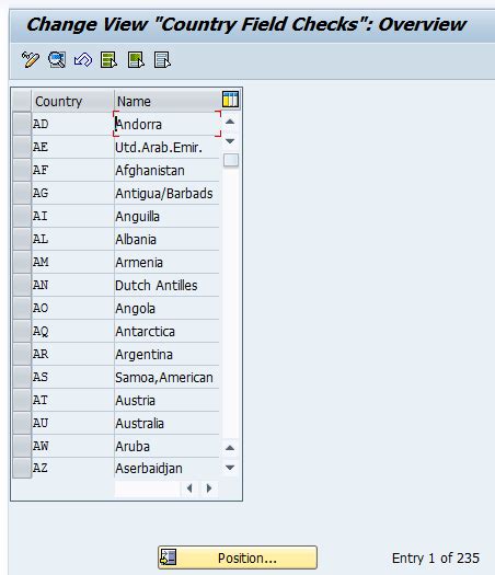 setting country specific checks sap transaction code oy17