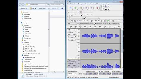 how to merge two audio files using audacity youtube