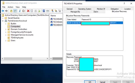 How To Fix Missing Bitlocker Recovery Tab In Active Directory Users And
