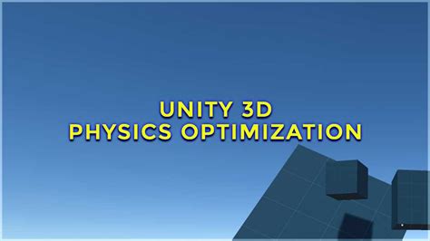 unity 3d optimization construction and simple optimization settings