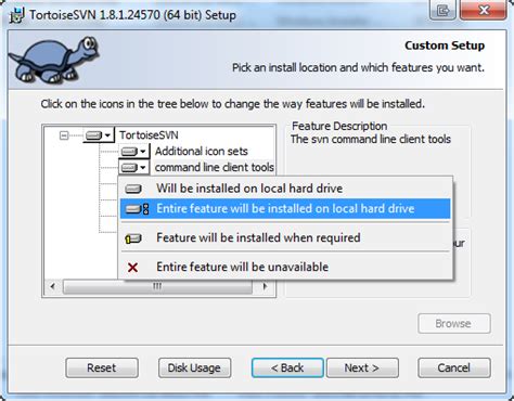 svn using and running tortoise svnsync in windows via