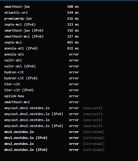 abnormal latency and pop errors bug reports nextdns help center