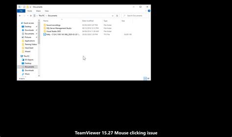 mouse click to select not working — teamviewer support
