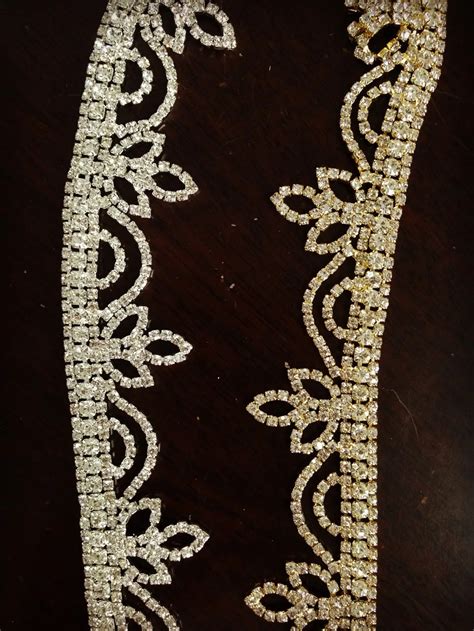 Buy 5 Yards Lot 3cm Width Luxury Silver Gold Dangle
