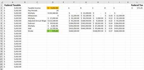 excel column a values input into series of functions output to