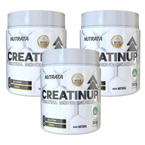Kit 3uni Creatinup Creatina Monohidratada 300g Nutrata Creatina