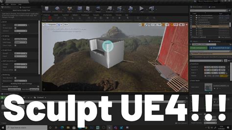 how to sculpt meshes directly in unreal engine working boolean and