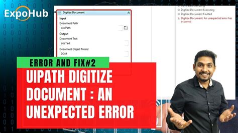 how to fix error in uipath digitize document an unexpected error has