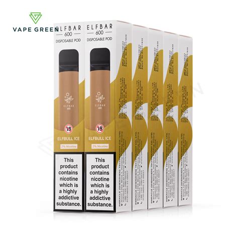 Elfbull Ice Disposable Vape By Elf Bar 600 10 Pack Free Uk Delivery