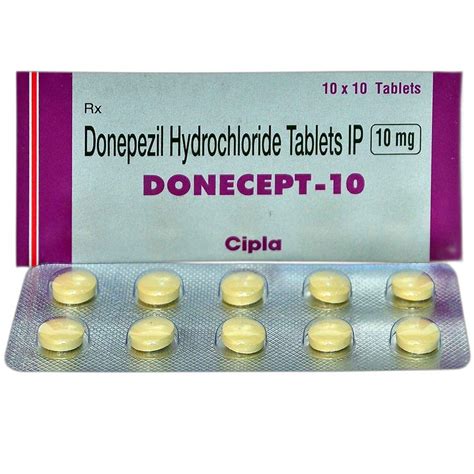 Cipla Medicine Grade Donepezil 10mg Tablet Analgesics At Rs 60 Strip