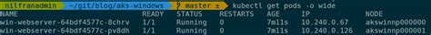 running windows containers on the azure kubernetes service