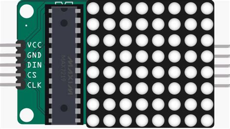 composants électroniques matrice led max7219 dot matrix mcu affichage