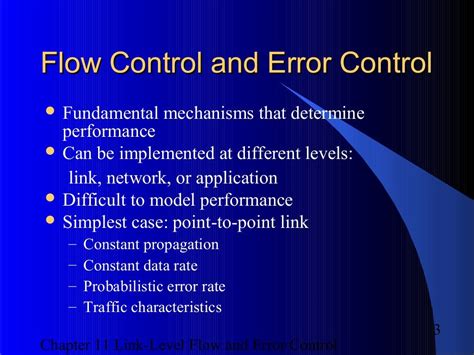 link level flow and error control chapter11