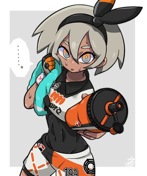 Safebooru 1girl Bangs Bea Pokemon Black Bodysuit Black Hairband