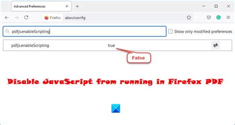 how to disable javascript from running in firefox pdf documents