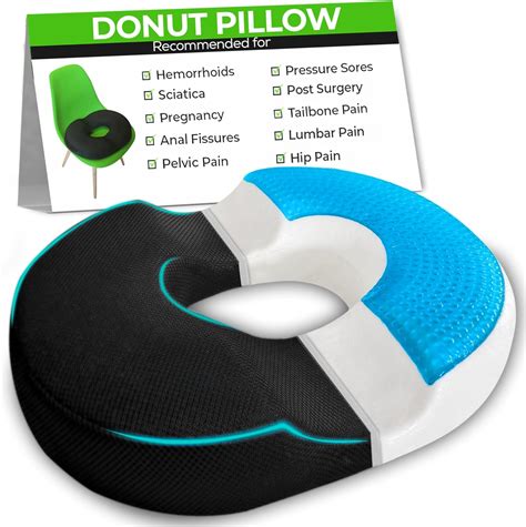 Donut Pillow Tailbone Hemorrhoid Seat Cushion Memory Foam Butt Pillow