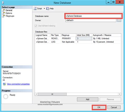 vsphere db 2 mastering vmware
