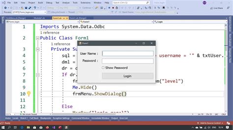 tutorial membuat form login menggunakan vb dengan database