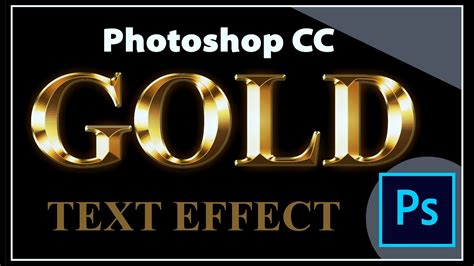 Gold Text Effect Photoshop Tutorial Youtube
