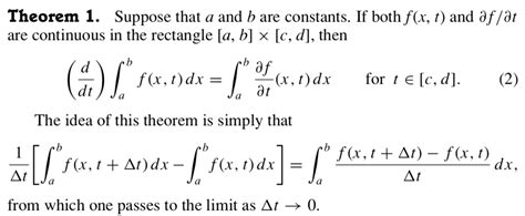 real analysis derivatives of integrals deriving components of proof