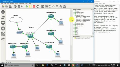 full explain tutorial static routing mikrotik in gns3 youtube