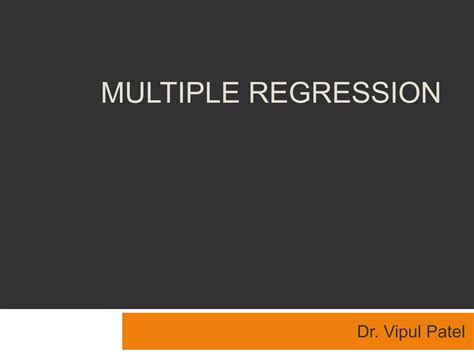 Spss6 Multiple Regression Ppt