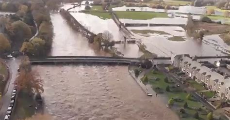 Dramatic Drone Footage Shows Sheer Scale Of Otley Flooding After River