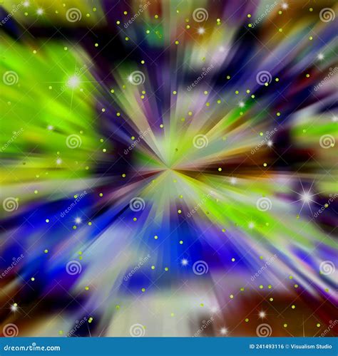 Abstract Glitter Blue And Green Blurring Shiny Distorted Chromatic