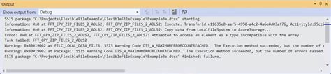 sql server integration services flexible file task with