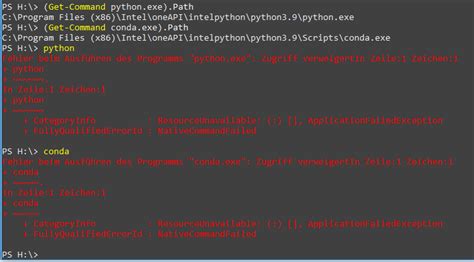 solved oneapi and intelpython error run permission as user denied but