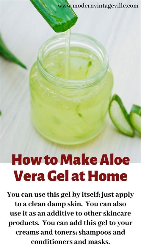 7 Amazing Homemade Beauty Products With Aloe Vera Aloe Vera Skin Care