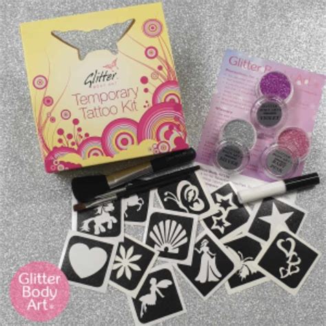 Mini Girls Glitter Tattoo Kit Temporary Tattoos Temporary Tattoo Store