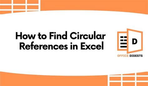how to find circular references in excel [3 easy steps 2023]