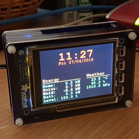 projects raspberry pi desk clock with data display australia